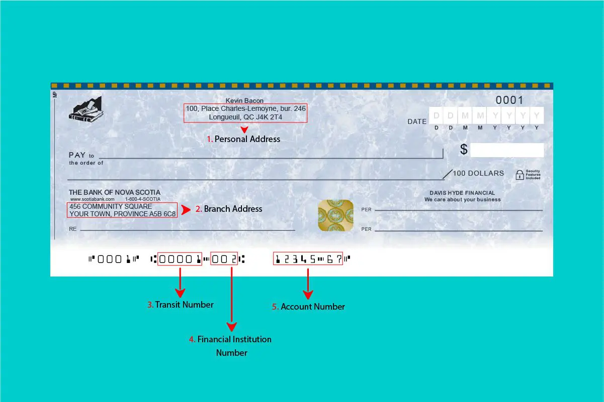 How to Find and Read a Scotiabank Sample Cheque