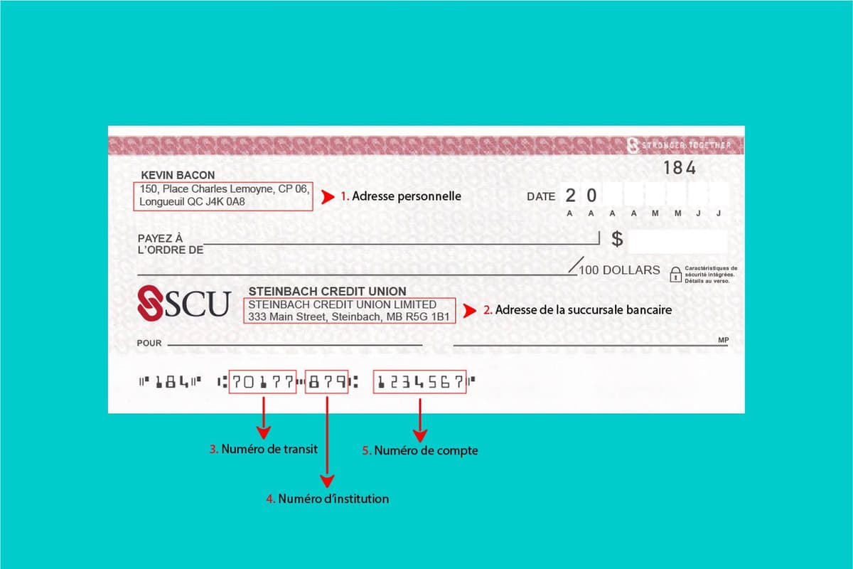 Spécimen de chèque de Steinbach Credit Union: tout savoir